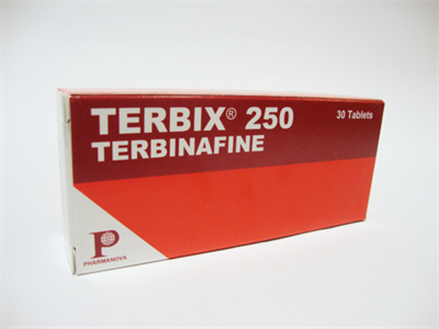 Farmacias Batres: TERBIX 250 MG * 30 TABLETAS: MEDICAMENTOS DE MARCA