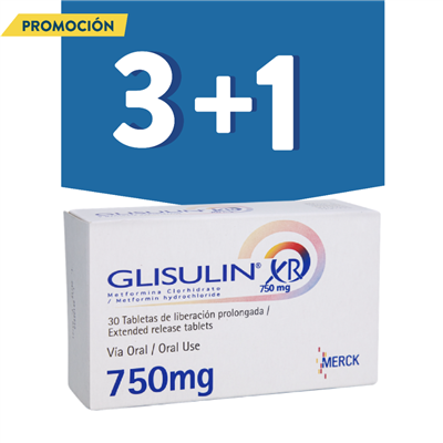 Farmacias Batres: GLISULIN XR 750 * 30 TABLETAS - Promoción 3+1 ...