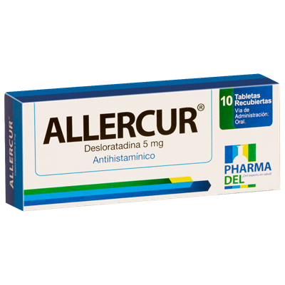 Farmacias Batres: ALLERCUR 5 MG * 10 TABLETAS: MEDICAMENTOS DE MARCA