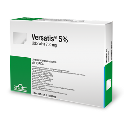 Farmacias Batres: VERSATIS 700 MG AL 5% * 5 PARCHES: MEDICAMENTOS DE MARCA