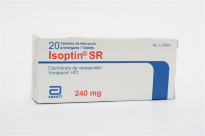 Farmacias Batres: ISOPTIN SR 240 MG * 20 TABLETAS: MEDICAMENTOS DE MARCA