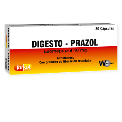 Farmacias Batres: DIGESTO-PRAZOL 40 MG * 30 CAPSULAS: MEDICAMENTOS DE MARCA