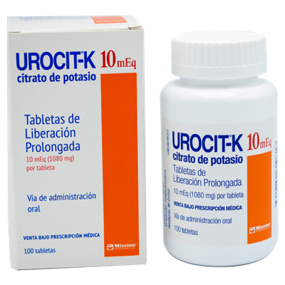 Farmacias Batres: UROCIT-K 10 MEQ * 100 TABLETAS: MEDICAMENTOS DE MARCA