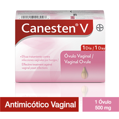 Farmacias Batres: CANESTEN V * 1 OVULO 500MG-991950: MEDICAMENTOS DE MARCA