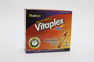 Farmacias Batres: VITAPLEX FORTE * 10 AMPOLLAS BEBIBLES: MEDICAMENTOS ...