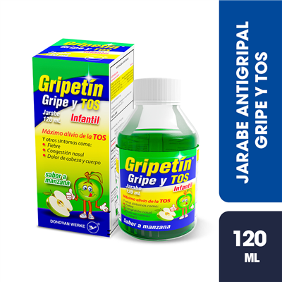 Farmacias Batres: GRIPETIN GRIPE Y TOS INFANTIL JARABE * 120 ML -0604 ...