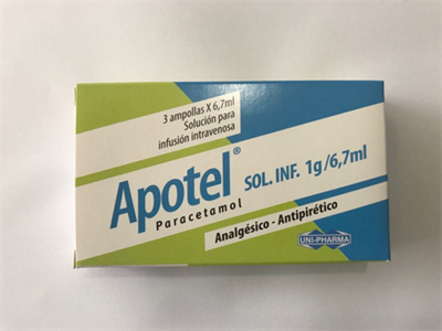 Farmacias Batres: APOTEL INFUSION INTRAVENOSA * 3 AMPOLLAS (PARACETAMOL ...