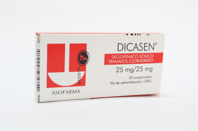 Farmacias Batres: DICASEN 25MG/25MG * 20 COMPRIMIDOS: MEDICAMENTOS DE MARCA