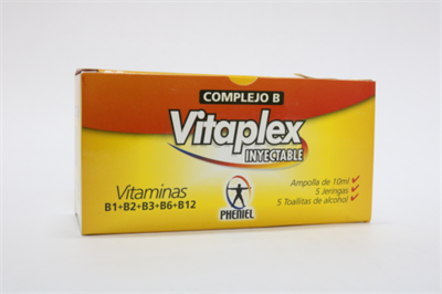 Farmacias Batres: VITAPLEX COMPLEJO B INYECTABLE * 10ML: MEDICAMENTOS DE MARCA