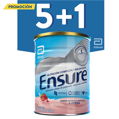Farmacias Batres: ENSURE FRESA * 850GRS - Promoción 5+1: FORMULAS ...