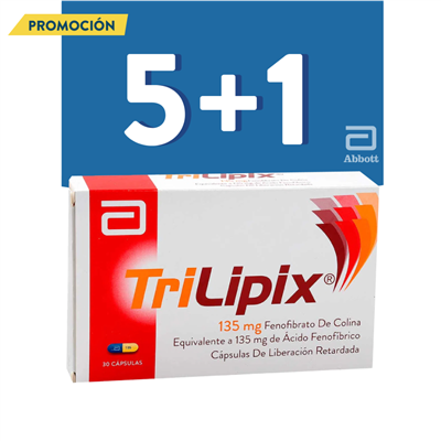 Farmacias Batres: TRILIPIX 135MG X 30 CAPSULAS - Promoción 5+1 ...