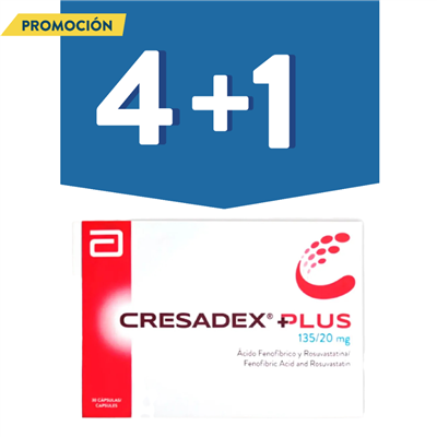 Farmacias Batres: CRESADEX PLUS 135/20 MG * 30 TABLETAS - Promoción 4+1 ...