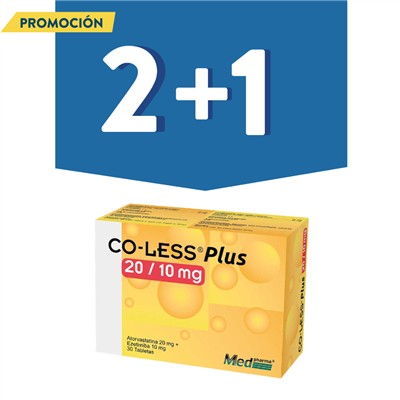 Farmacias Batres: CO-LESS PLUS 20MG/10MG *30 TABLETAS - Promoción 2+1 ...
