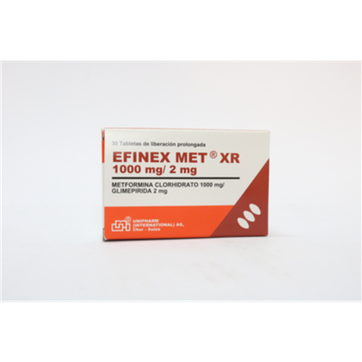 Farmacias Batres: EFINEX MET XR 1000MG/2MG * 30 TABLETAS: MEDICAMENTOS ...