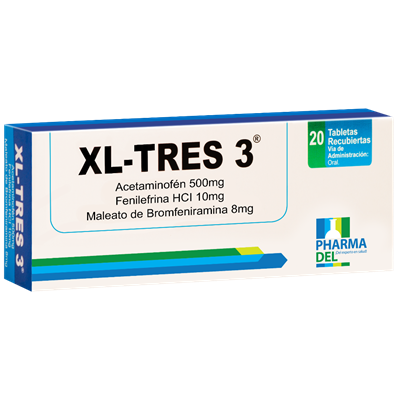 Farmacias Batres: XL-TRES 3 * 20 TABLETAS RECUBIERTAS-02.193.0 ...
