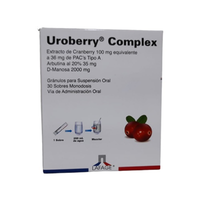 Farmacias Batres: UROBERRY COMPLEX * 30 SOBRES: MEDICAMENTOS DE MARCA