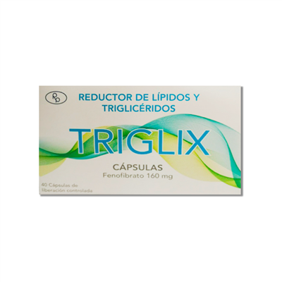 Farmacias Batres: TRIGLIX 160 MG * 40 CAPSULAS: MEDICAMENTOS DE MARCA