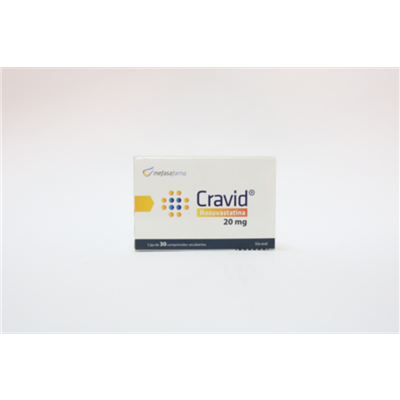 Farmacias Batres: CRAVID 20 MG * 30 COMPRIMIDOS RECUBIERTOS ...