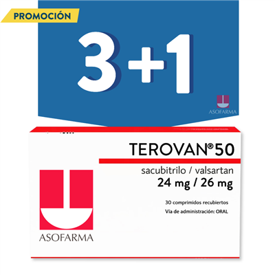 Farmacias Batres: TEROVAN 50 MG * 30 COMPRIMIDOS REC.-Promoción 3+1 ...