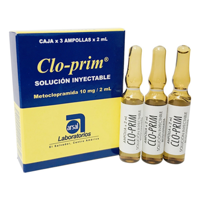Farmacias Batres: CLO-PRIM 2 ML * 3 AMPOLLAS: MEDICAMENTOS DE MARCA