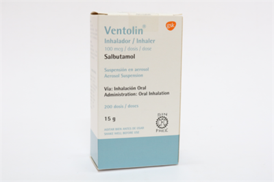 Farmacias Batres: VENTOLIN INHALADOR 100MCG * 200 DOSIS: MEDICAMENTOS DE MARCA
