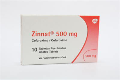Farmacias Batres: ZINNAT 500 MG * 10 TABLETAS: MEDICAMENTOS DE MARCA