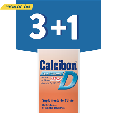 Farmacias Batres: CALCIBON D * 60 TABLETAS - Promoción 3+1 ...