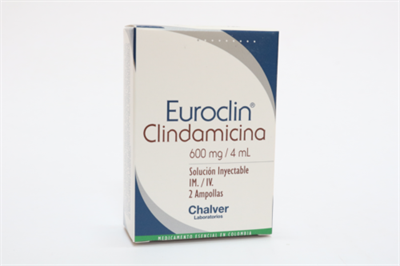 Farmacias Batres: EUROCLIN 600 MG/4 ML * 2 AMPOLLAS I.M/I.V ...