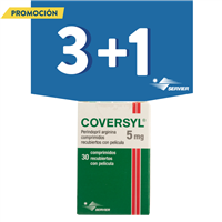 Farmacias Batres: COVERSYL 5MG X 30 - Promoción 3+1: MEDICAMENTOS DE MARCA
