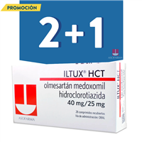 Farmacias Batres: ILTUX HCT 40 MG / 25 MG * 28 COMP - Promoción 2+1: MEDICAMENTOS DE MARCA