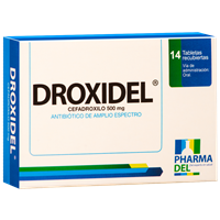 Farmacias Batres: DROXIDEL 500 MG. * 14 TABLETAS: MEDICAMENTOS DE MARCA
