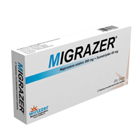 Farmacias Batres: MIGRAZER 500MG/85MG * 2 TABLETAS: MEDICAMENTOS DE MARCA