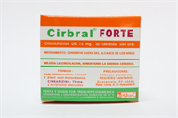 Farmacias Batres: CIRBRAL FORTE 75 MG * 30 TABLETAS: MEDICAMENTOS DE MARCA