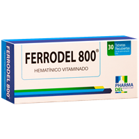 Farmacias Batres: FERRODEL 800 MG * 30 TABLETAS: MEDICAMENTOS DE MARCA