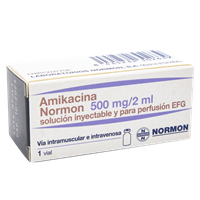 Farmacias Batres: *AMIKACINA 500 MG * 2 ML (NORMON): MEDICAMENTOS GENERICOS
